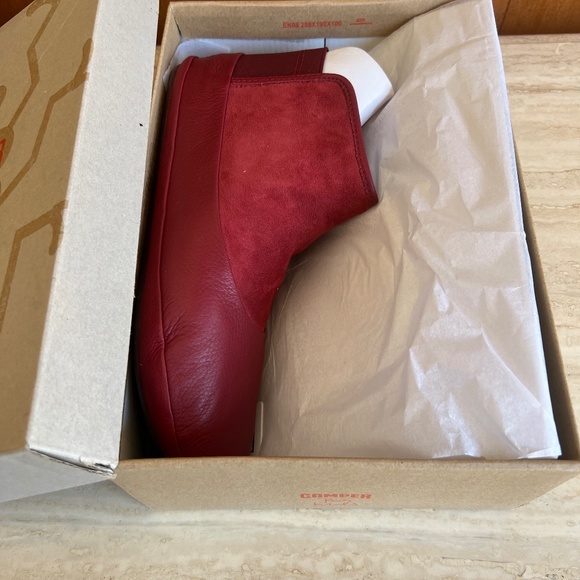 Camper | Shoes | Red Suede Camper Bootie | Poshmark